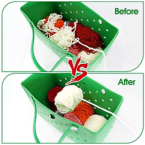 TIFFYONEK Yarn Spinner Compatible With Bogg Bag, Acrylic Yarn Holder With 2 Pcs Straw Covers, Yarn Holder for Crocheting and Knitting Gift for Craft Lover