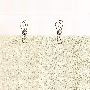 FGen 50pcs Mini Clip 1.7-inch Stainless Steel, Clothesline, Bag Seal, Paper Clip, Clip Socks, Etc.