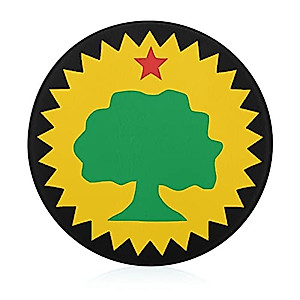 Flag of The Oromo Printed Round Cutting Board Glass Chopping Blocks Mats Food Tray for Home Kitchen Decoration