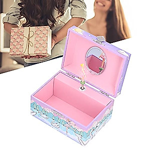 WNSC Musical Jewelry Box, Unique Christmas Gift Music Storage Box for Birthday Organizing Small Daily Items(F music box)