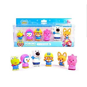 PORORO Character Bath Toy for Children - 6pcs