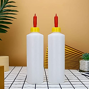 5pcs Pet Nursing Bottles with 5pcs Nipple for Goats Small Animal Milk Drink Nipple Bottle for Nursing Lambs and Goat Kids