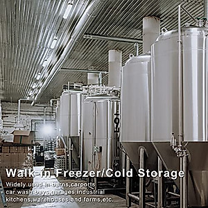 4FT LED Vapor Tight Light, 40W 4400 Lumens LED Vapor Proof Light, [100W Equivalent] 5000K, IP65 Warerproof, 100-277VAC, 0-10V Dimmable, Led Light for Garage Workshop Car Park Warehouse (1-Pack)