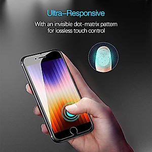 Fotbor Privacy Screen for iPhone SE 2020/2022, iPhone 2nd/3rd Generation Privacy Screen Protector, iPhone SE 2020/2022 Screen Protector Tempered Glass, 4.7-Inch, Anti Spy, 2-Pack (dark)