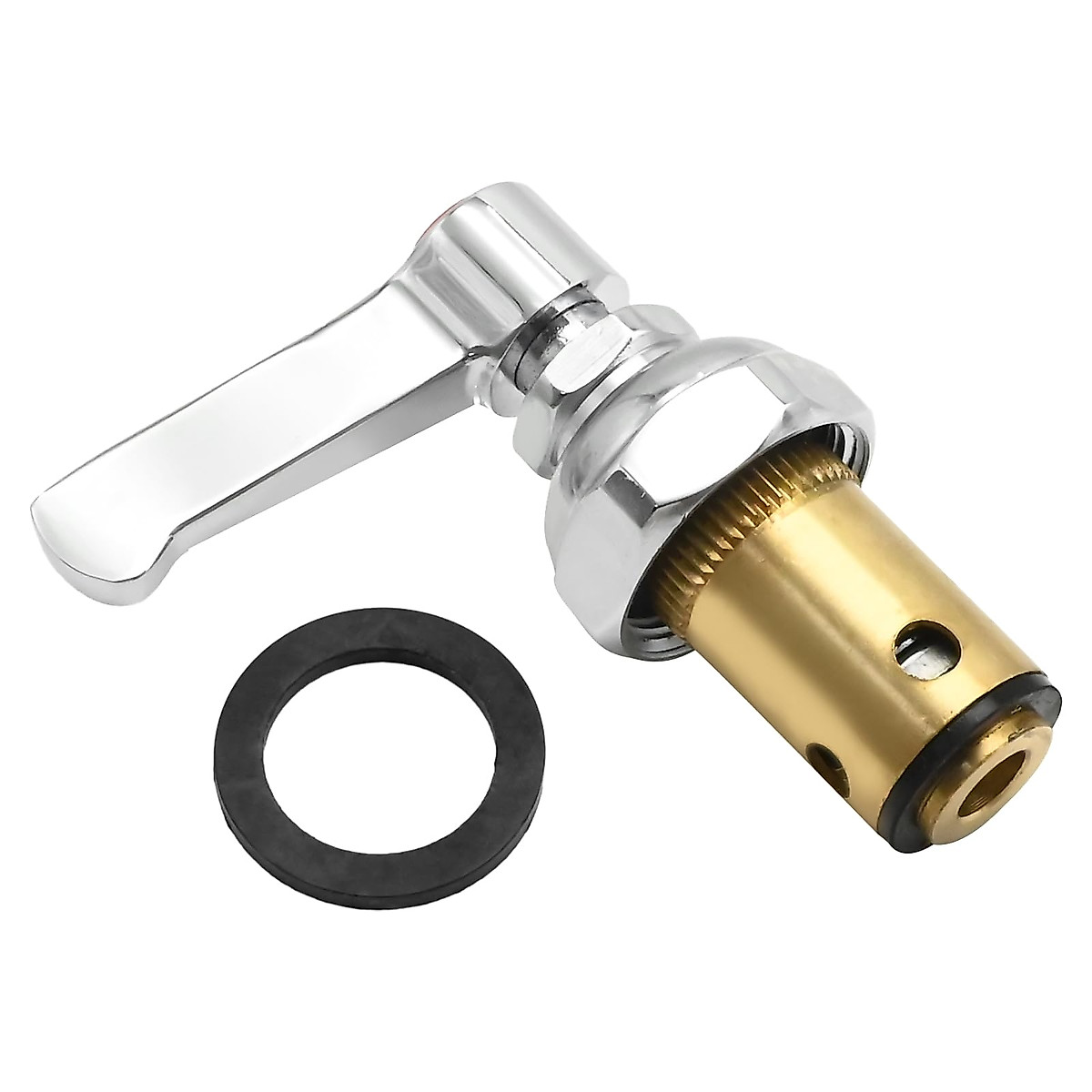 Anxingo 002714-40 Handle Stem Assembly, Replacement for T&S Faucets, Red Hot Side Spindle Assembly Valve Replacement Part