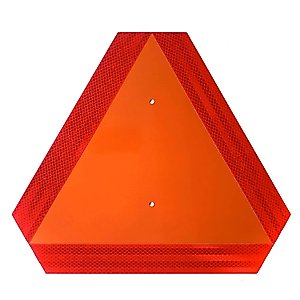Slow Moving Vehicle Sign, Farm Triangle Safety Sign, Aluminum 14"x16" Engineering Grade Reflective for Golf Cart