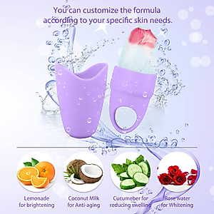 Silicone Holder Mold for Face & Eye Puffiness Relief Lift Mini Beauty Tool Accessories for Travel Gift for Women Girls Valentine's Mother's Day Purple