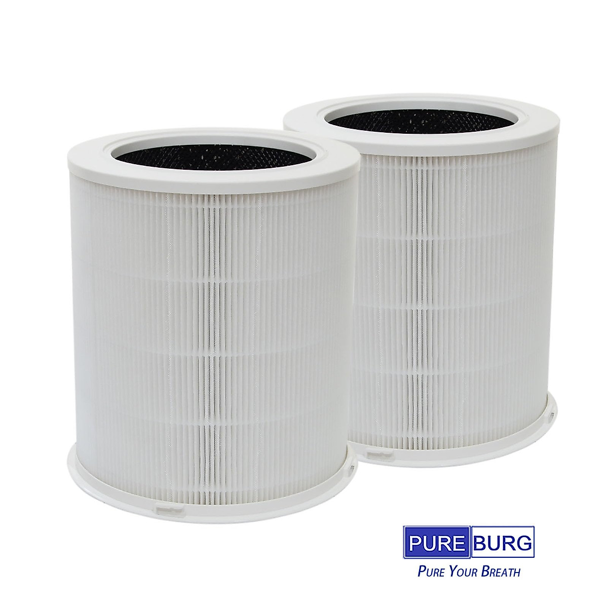 PUREBURG Replacement Filter Compatible with Dr.J AP401 AP402 & GCZ AP402 Air Purifiers,2-Pack H13 HEPA 4-Stage Filtration Activated Carbon 2-in-1 Air Clean Dust VOCs Odor