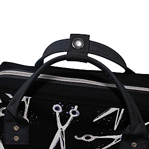 DerlonKaje Scissors Print Diaper Bag Backpack, Waterproof, Large Capacity, Multi-function Travel Backpack, Hair Stylist Bag