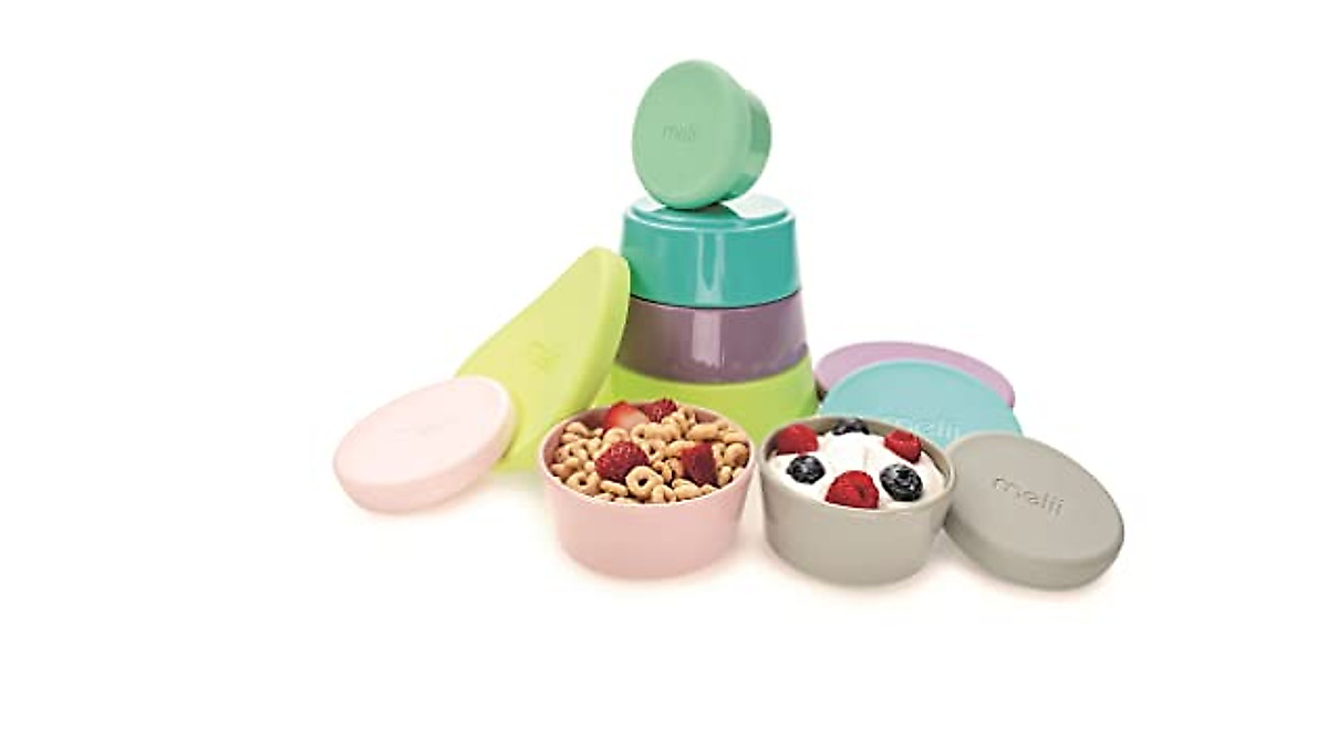 Melii Stacking & Nesting Food Containers with Silicone Lids