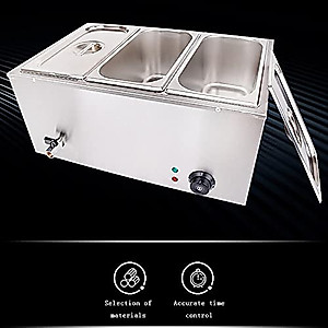 1500W Commercial Food Warmer, 3 Gids Hot Trays Food Warmer, Electric Buffet Serves and Warmers, Catering Hot Box for Restaurant, CE/FCC