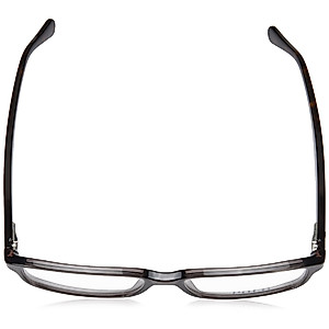 Polo Ralph Lauren Men's PH2123 Rectangular Prescription Eyewear Frames, Shiny Transparent Grey/Demo Lens, 58 mm