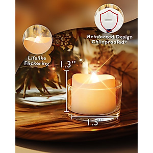 Homemory 24-Pack Flameless LED Tea Lights Candles Battery Operated, 200+Hour Fake Electric Candles TeaLights for Votive, Aniversary, Wedding Centerpiece Table Decor, Funeral, Halloween, Christmas