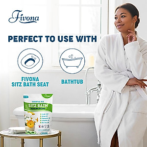 Hemorrhoid Treatment Sitz Bath Salt Natural Soaking Blend - Epsom Salt with Pure Essentials Oils for Fissure, Postpartum Care, Bartholin Cyst Treatment - Essential Mix for Self Care - 1 Pack - 14.1 oz