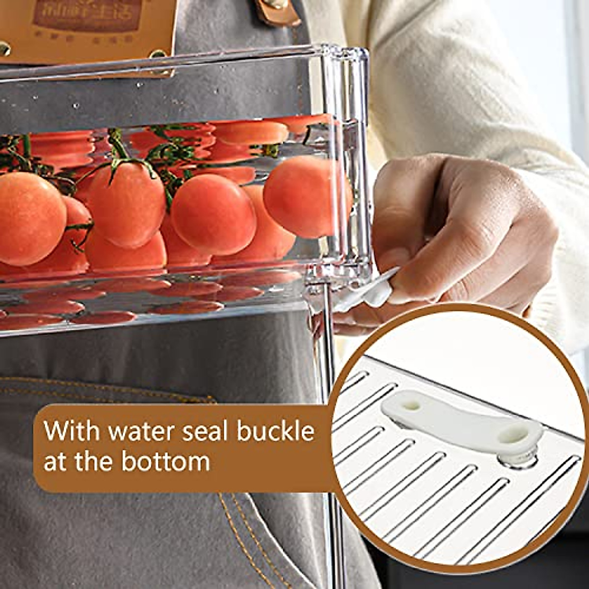 Fridge Organizers and Storage Clear, Fruit Containers for Fridge Stackable Organizers with Lid, Plastic Vegetable Refrigerator Organizer Bins, Freezer, Kitchen Organization and Storage, 7 Pcs/Set