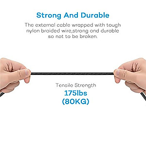 Multi Charging Cable, 4 in1 Multi Charger Cable Nylon Braided, 3A 4FT Universal Chargers for All Devices with Type-C/Micro USB Port, USB Charging Cable for All Cell Phones and More (Black, 2Pack)