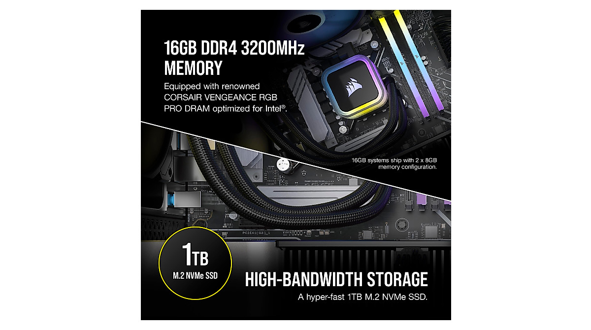 Corsair Vengeance i7400 Gaming PC: RTX 4060 Ti, i5-13600K