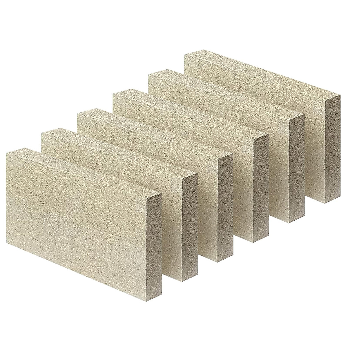 Protalwell Woodstove Firebricks, Fire Bricks, Size 9" X 4-1/2" X 3/4", High Temperature Resistant Fire Bricks Replacement for Wood Stoves, 6 Pieces