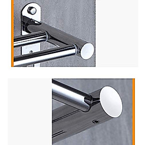 SilteD Towel Rack Wall-Mounted Towel Rail Towel Bar Bathroom,Solid Base,Screw Kit,Easy to Install/50Cm