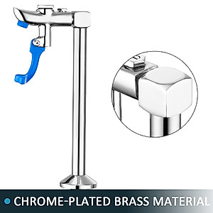 Favorpo Glass Filler 10 Inches Deck Mount Faucet Glass Filling Station Water Station for Restaurants Kitchen Bar G1/2" Male with 3 Connector Adapter Brass Structure