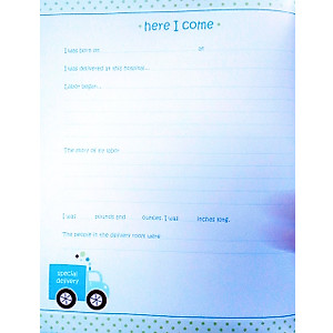 Lil Peach Train Baby Five Year Memory Book Photo Journal, Cherish Every Precious Moment Of Your Babys First Years, Blue