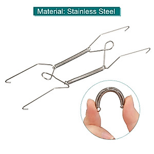 uxcell 3 Pieces Plate Hanger, 8 Inch Stainless Steel Invisible Wall Plate Hangers with 3Pcs Wall Hooks for Decorative Plates, Silver