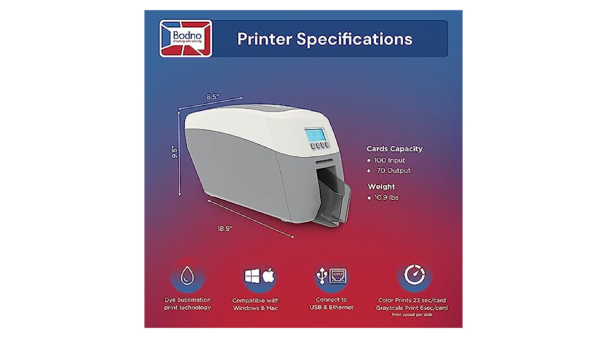 Bodno Magicard 600 ID Printer - Complete Printing Package