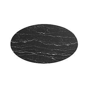 Modway Lippa Oval Artificial Marble 48" Dining Table, Gold Black