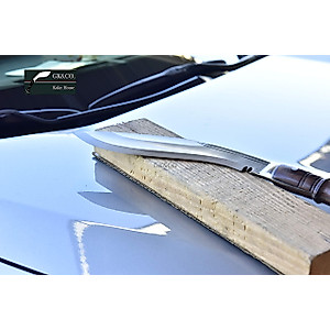 GK&CO. Kukri House Genuine Kukri/Khukuri Knife - 10" Blade Full Tang Panawal Angkhola Village Working Kukri Red Sheath - Handmade in Nepal.