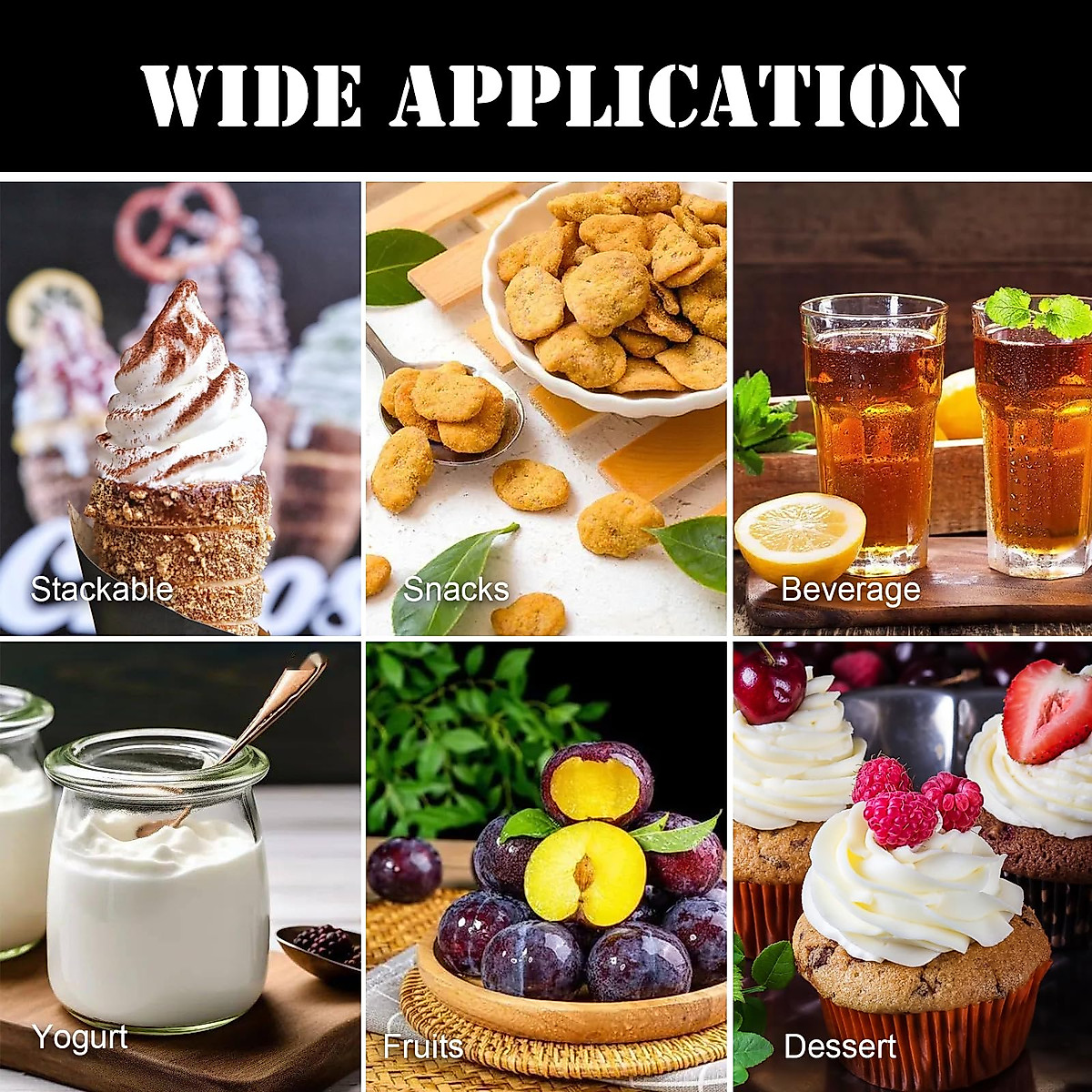 DIICCYO 2L Ice Cream Buckets with Lids and Handles, 67 Oz Round Airtight Plastic Ice Cream Tub, Deli Pail Containers Small Bucket for Food Drinks Storage Freezer Microwave, 10 Pcs