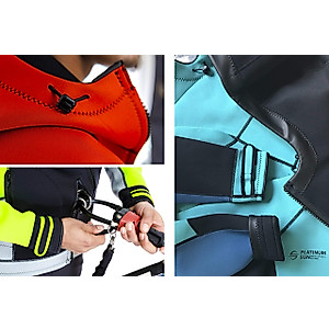 Unisex PRO Neoprene Jacket Wetsuit Hoodie - Waterproof Wind Sailing Fishing Surf Jackets for Men and Women (Red, XXL)