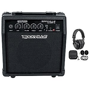 Rockville G-AMP 10w Guitar Amplifier Amp w/Bluetooth+Clean/Distortion+Headphones