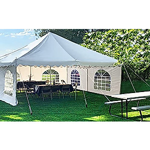 Quictent 20'X20' PVC Fire Retardant Pole Tent, Heavy Duty Party Tent Canopy Shelter, 33-80 Person Capacity, for Parties, Weddings, and Events, Commercial and Residential Use