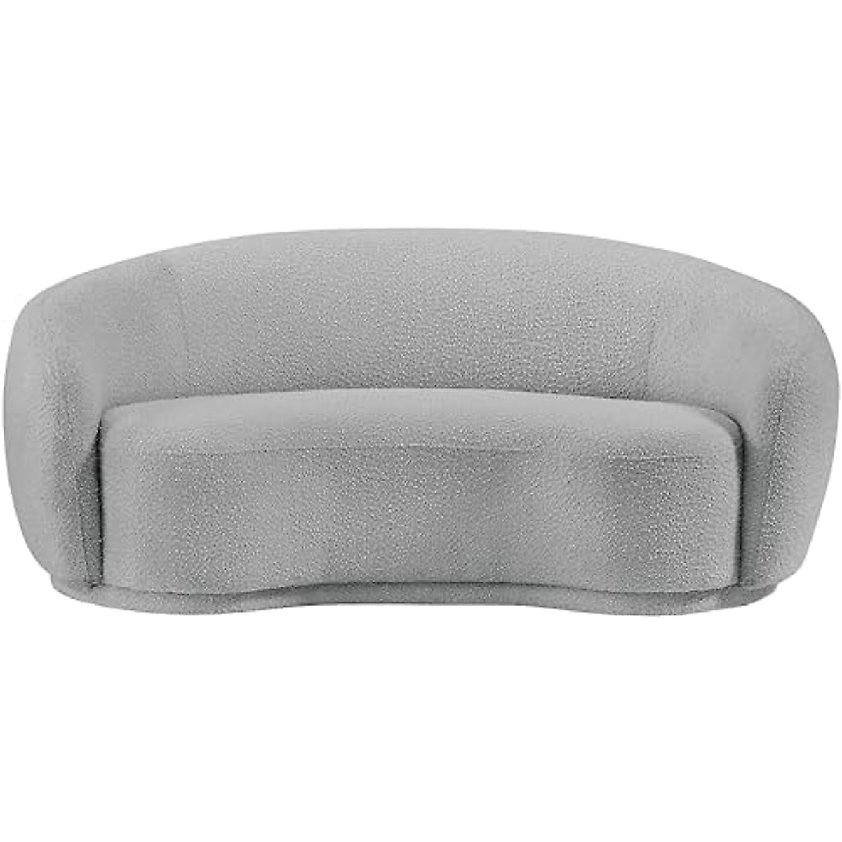 Meridian Furniture 693Grey-L Hyde Collection Modern | Contemporary Boucle Fabric Upholstered Loveseat, Grey, 64" W x 38" D x 27.5" H