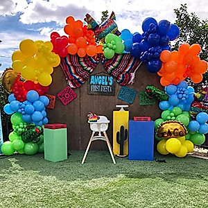 Mexican Fiesta Balloon Garland Arch Kit 142pcs Llama,Cactus ,Mexican Cinco de Mayo Sombrero Taco Balloon Mexican Fiesta Theme Birthday Party Decoration
