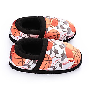 Boys Home Slippers Kids Warm Bedroom Slippers Fur Lined Winter Indoor Shoes (Toddler/Little Kid/Big Kid)