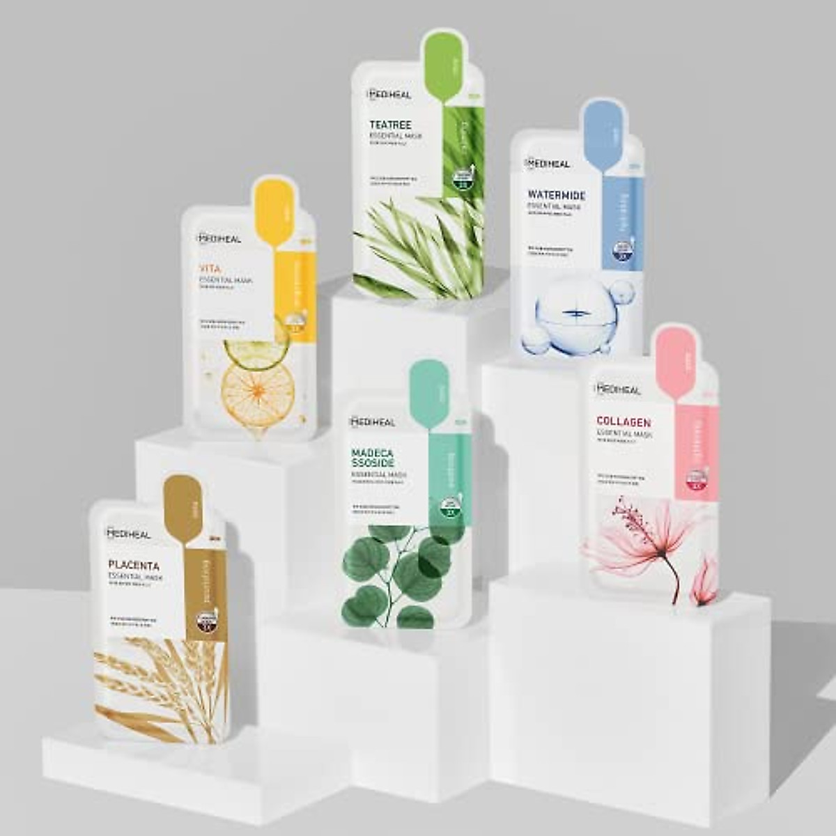 Mediheal Sheet Mask Essential Heroes 20 Variety Pack Korean Skincare Routine, Hydrating Facial Sheet Mask Combo, Daily K-Beauty Skin Therapy