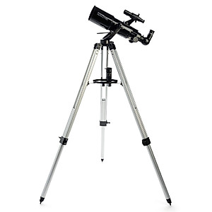 Celestron - PowerSeeker 80AZS Telescope - Manual Alt-Azimuth Telescope for Beginners - Compact and Portable - BONUS Astronomy Software Package - 80mm Aperture