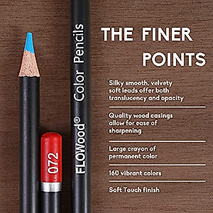 Tavolozza Premium 160 Colored Pencils, Art Supplies Professional Colouring Pencils Set of 160 Colors, Packed in Pretty Tin Box - Perfect for Adult Artists Coloring & Drawing