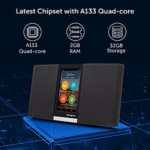 Sungale 2022 G3 Wi-Fi Internet Radio with Easy Operation Touch Screen, Latest Hardware, Connects to All Your Favorite Streaming Music and Internet Radio, Customizable App List, Runs Independently