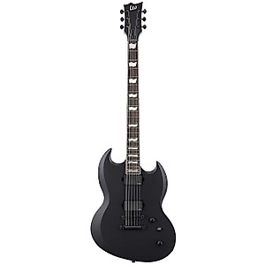 ESP LTD Viper-400 Baritone Electric Guitar, Black Satin