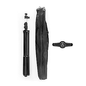 GRIFITI Nootle 58 Inch Adjustable Stand Tripod Mount with Mini Ball Head & Travel Case for 1/4 20 Threaded iPad Holder, Universal Standard or Large Tablet Mounts, Cameras, Displays & Photos or Video