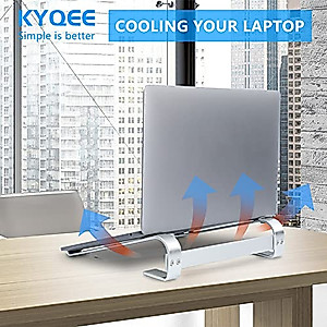 KYQEE Laptop Riser for Desk, Laptop Stand, Ergonomic Aluminum Computer Stand for Laptop, Ventilated Notebook Stand Compatible with MacBook Air Pro, Dell XPS, HP, More 11-17.3 Inches Work from Home