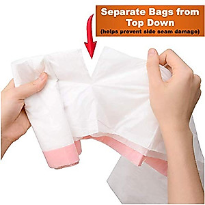 4-7 Gallon Trash Bags Code F Code E Can Liners (120 Count) CCLINERS 20-25 Liter Drawstring Garbage bags Bathroom Wastebasket Can Liners for 4 Gal, 5 Gal, 6 Gal & 7 Gal Bins (120 Bags)