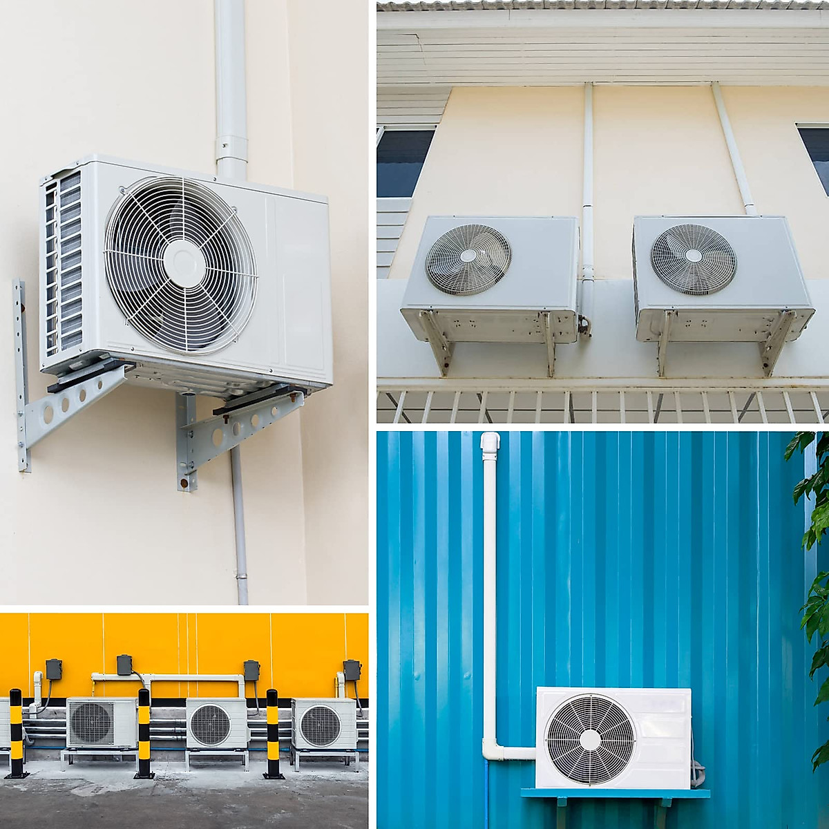 GUEQUITLEX 3" W 16.1 Ft Line Set Cover Kit for Mini Split Air Conditioner Decorative PVC Line Cover Kit for Central Air Conditioner Mini Split AC Cover for Outside Heat Pumps Tubing Cover