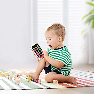 BABBYO Baby Toy Phone with Big Touch Screen & Toy Remote Control for Baby,Play Phones for Kids & Toy Remote for Baby