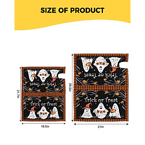 Yomandocix Halloween Mailbox Covers Magnetic, Mailbox Cover Wraps Post Letter Box Cover Garden Yard Farmhouse Home Decor for Outdoor 21.7x18.5 Inches Ghost Grimace Pumpkin Buffalo Plaid