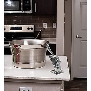 JBscoop Stainless Steel Ice Scoop 8 OZ, Metal Ice Scooper For Ice Maker, Multipurpose For Candy Kitchen Bar Party Wedding Pet Animal Dog Food Scoop Beach Shovel