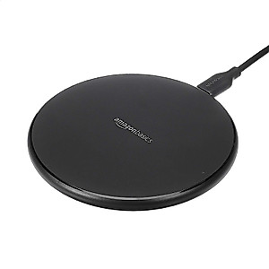 Amazon Basics 10W Qi Certified Wireless Charging Pad (No AC Adapter), Black