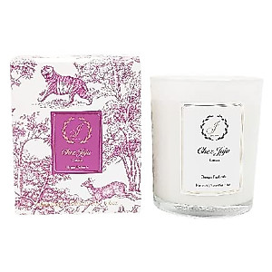 Chez Juju Lavender Scented Candle | 100% Pure Natural Soybean Wax | Luxurious Clean Burning Aromatherapy | Plant Based Vegan Eco Friendly | Pilates, Yoga, Bath, Gift, Relax, Meditation Candle